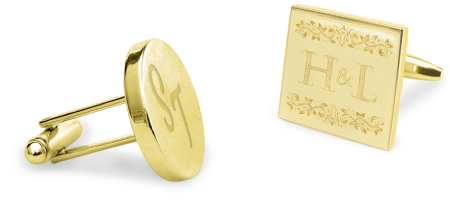 Personalized cufflinks with engraving - yourcustomcufflinks.com